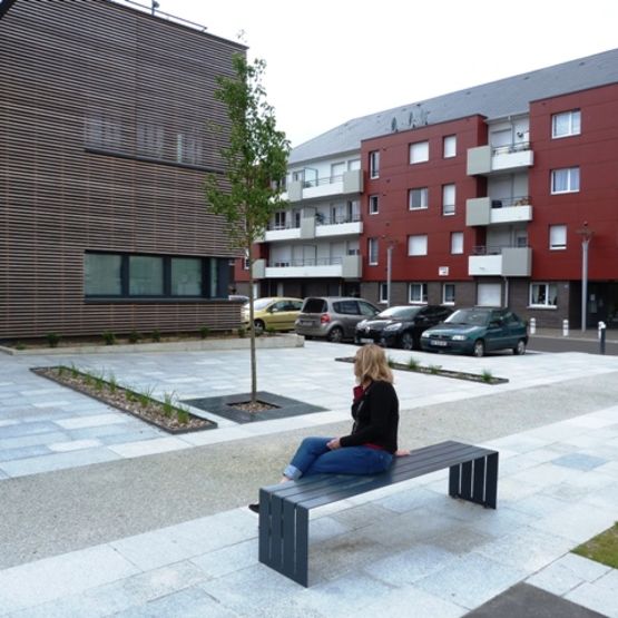 Banc tout-métal sans dossier | STEEL BLOC - NORCOR