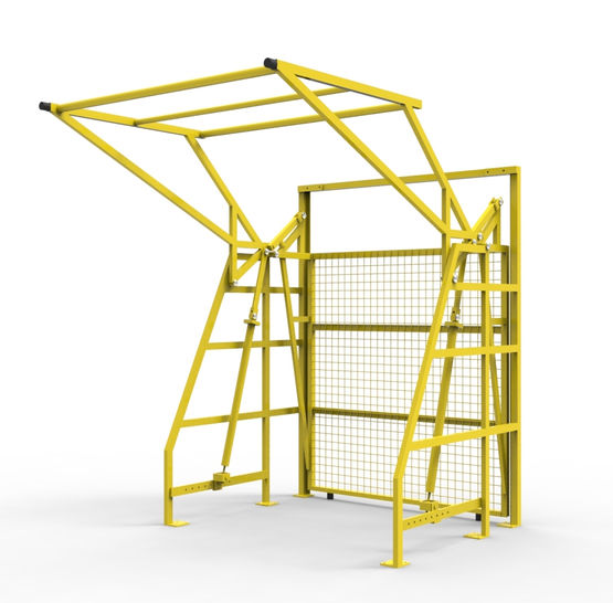 Barrière écluse de sécurité basculante grillagée à l'avant / sas à ...