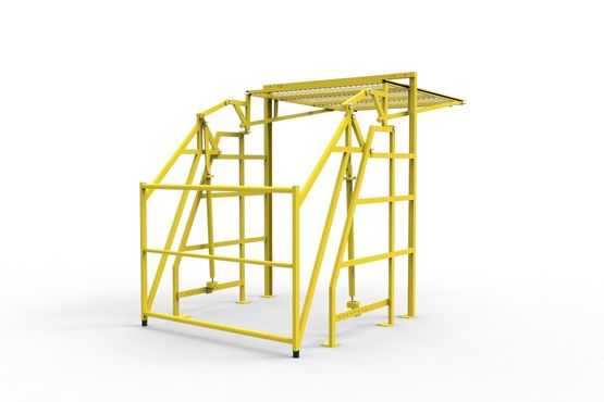 Barrière écluse de sécurité basculante grillagée à l'avant / sas à ...