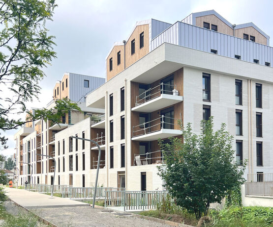 Brique de parement architectonique à maçonner pour façades en structure ...