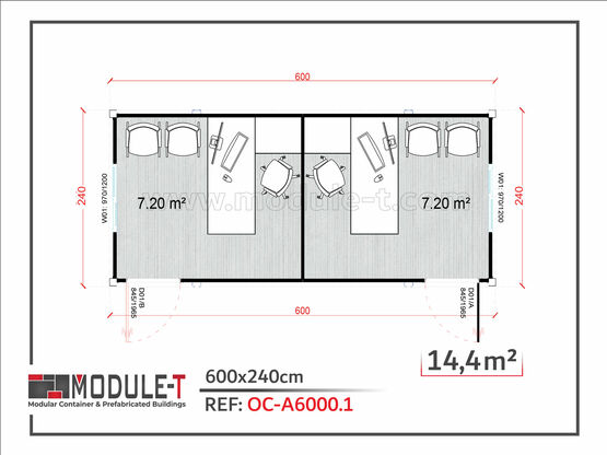 Bureau préfabriqué | Module T - MODULE T FRANCE