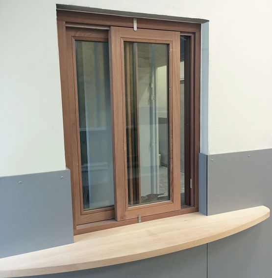 Châssis coulissant vitré Coupe-Feu avec cadre bois - CROUZILLES