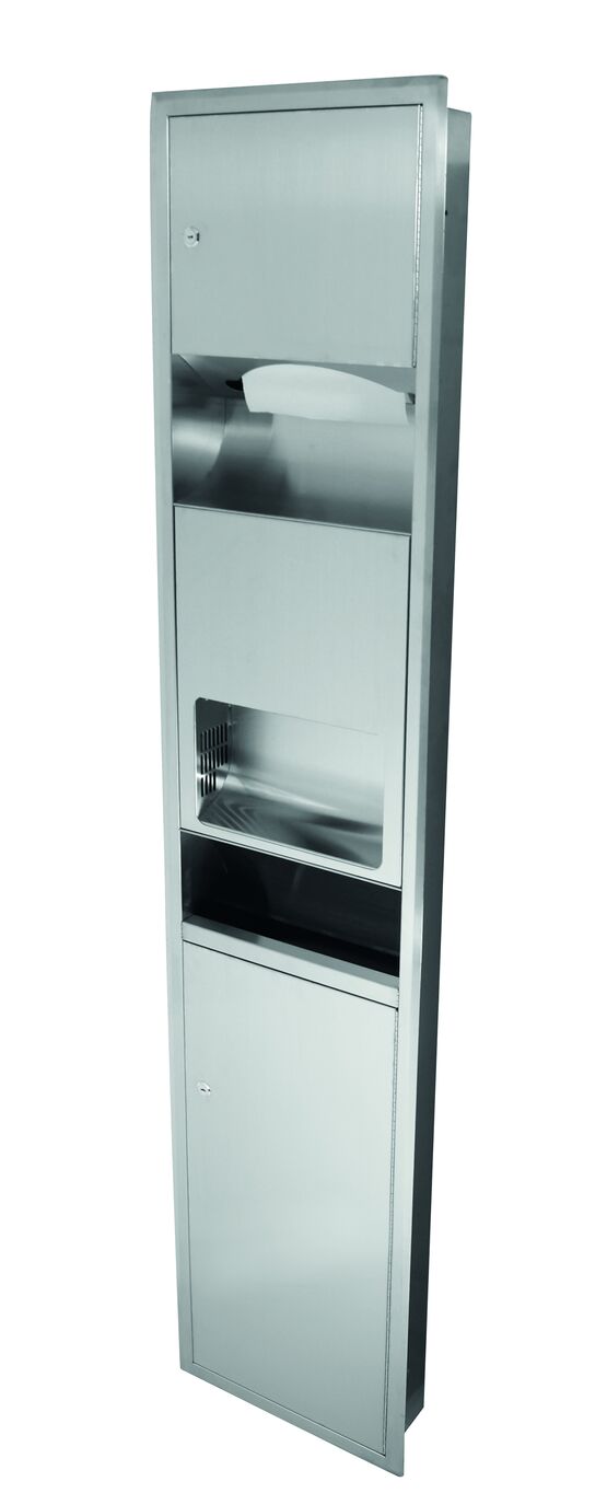 Combiné 3 en 1, distributeur essuie-mains, sèche-mains et poubelle ...