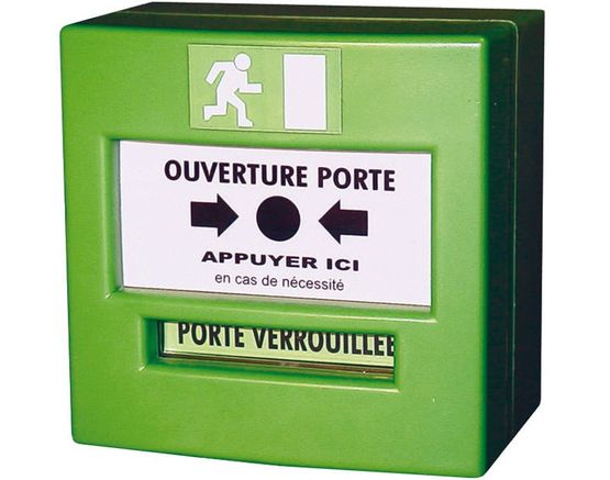 Déclencheur manuel vert 1 contact - NORMEQUIP