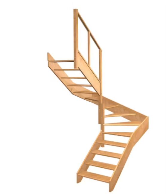 Escalier Aria double quart tournant intermédiaire rampe Emerence ...