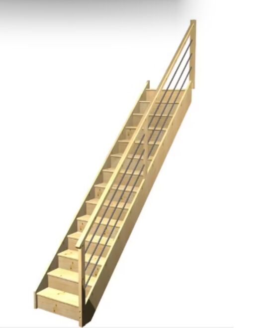 Escalier Faubourg droit rampe Régate tubes inox | LAPEYRE SERVICES ...