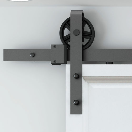 Ferrure de porte coulissante bois en acier | Bario III - AC030107 ...