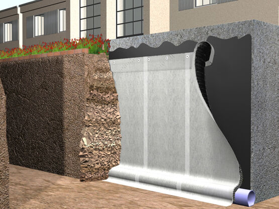 Géocomposite de drainage et de filtration | ENKADRAIN B10/ B10 De ...