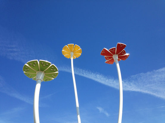 Luminaire urbain à led en forme de fleur ultra modulable | Margo - RAGNI