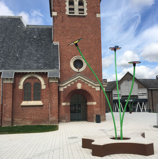 Luminaire urbain à led en forme de fleur ultra modulable | Margo - RAGNI