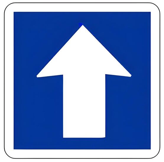 Panneau de circulation sens unique C12 500 classe 2 - SALMA STORE