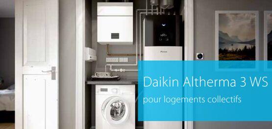 Pompe à chaleur sur boucle tempérée pour le collectif | Atherma 3 WS ...