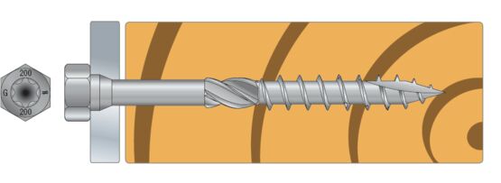 SSH-PB : Vis connecteurs à revêtement Impreg+ — Batiproduits