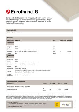 Telechargement documentation technique - [Complexe de doublage isolant ...