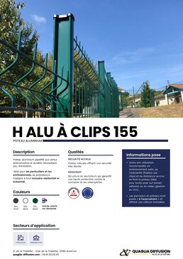 Telechargement documentation technique - [Poteau Aluminium | H ALU ] - [FP-Poteau-H-ALU_Quaglia ...