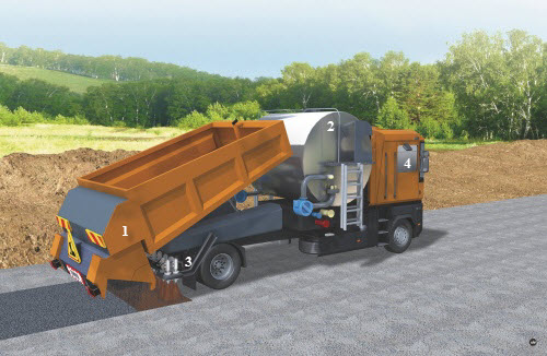 Definition de Répandeur-gravillonneur