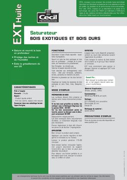 Telechargement documentation technique - [Saturateur pour bois ...