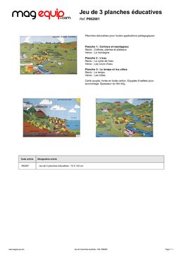 Telechargement documentation technique - [Jeu de 3 planches éducatives] - [Jeu de 3 planches ...